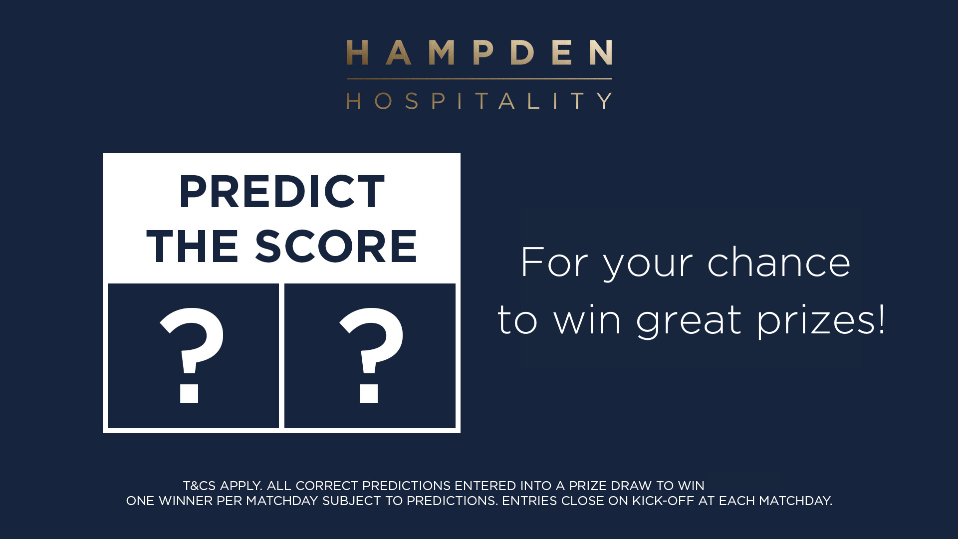 PREDICT THE SCORE COMPETITION - ALL GAMES | Hampden Park